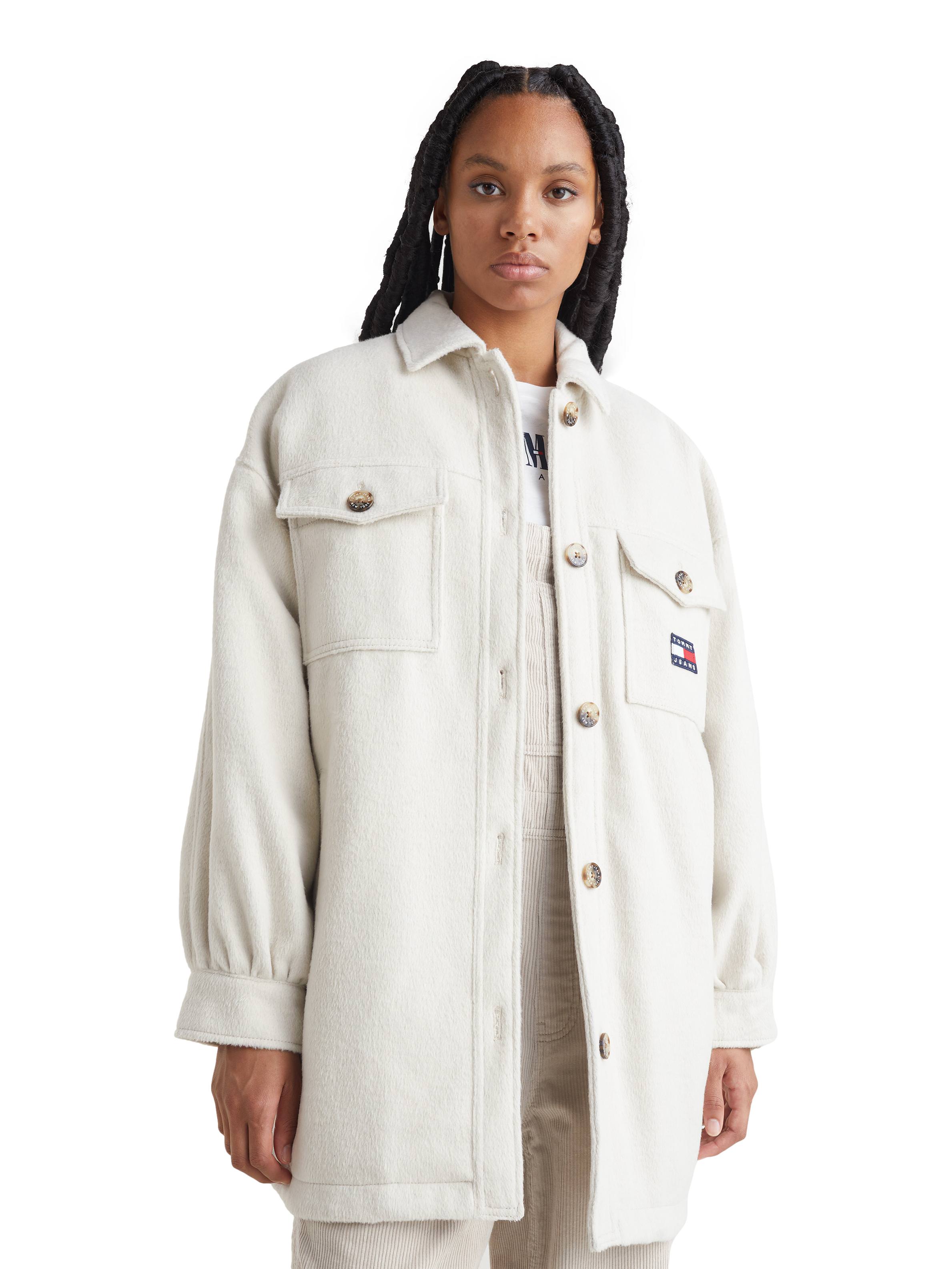 ΓΥΝΑΙΚΕΙΟ ΗΜΙΠΑΛΤΟ TOMMY JEANS OVERSIZED PUFFED SLEEVE SHACKET ...