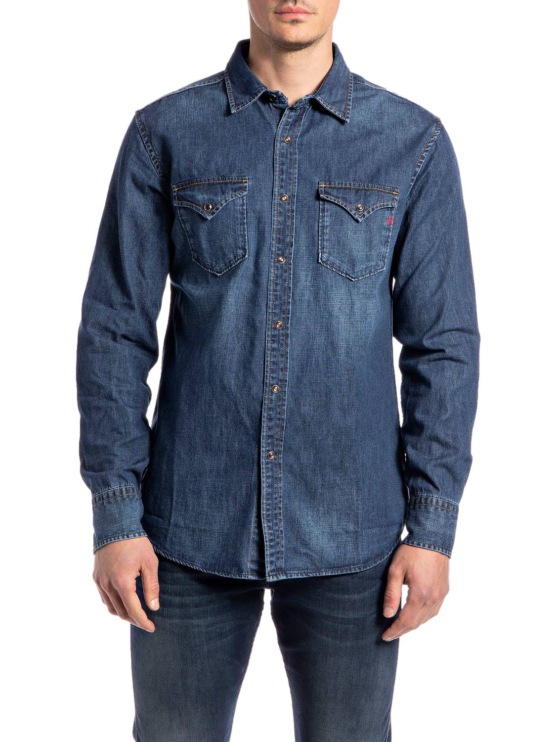 ΑΝΔΡΙΚΟ JEAN ΠΟΥΚΑΜΙΣΟ REPLAY - APPAREL STORES – Apparel stores