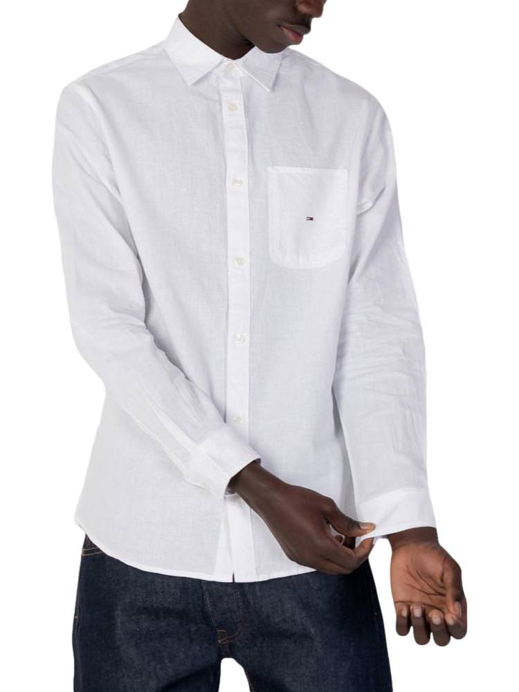 ΑΝΔΡΙΚΟ ΠΟΥΚΑΜΙΣΟ TOMMY JEANS SOLID LINEN BLEND – Apparel stores